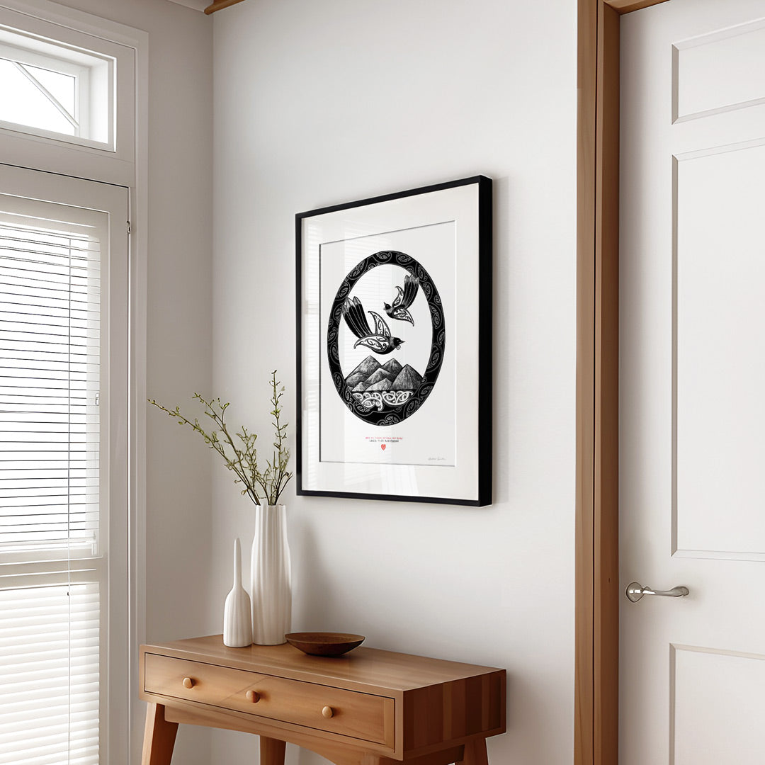 Whaia te iti Kahurangi - Aotearoa Tui Print - Amber Smith Art – Amber ...